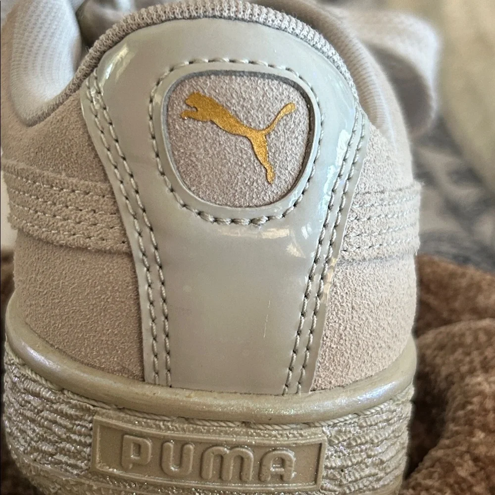 Puma | Shoes | Limited Edition Puma Womans Gray Suede Sneaker With ...